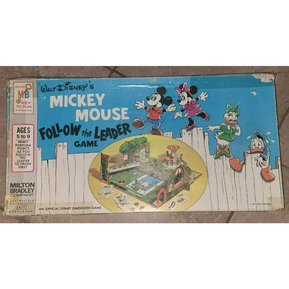 MILTON BRADLEY CO | Toys | Mickey Mouse Follow The Leader Board Game ...